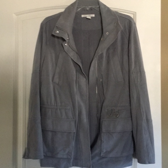 Kenneth Cole | Jackets & Coats | Classy Grey Zip And Button Jacket ...